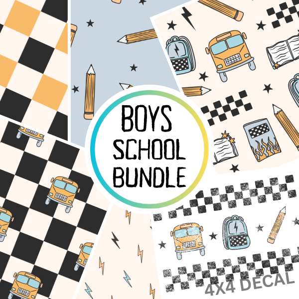 Boys Back to School Vinyl Bundle – Peachy Olive Glitters