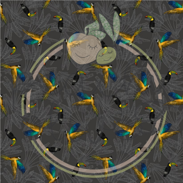 Safari Birds Vinyl – Peachy Olive Glitters