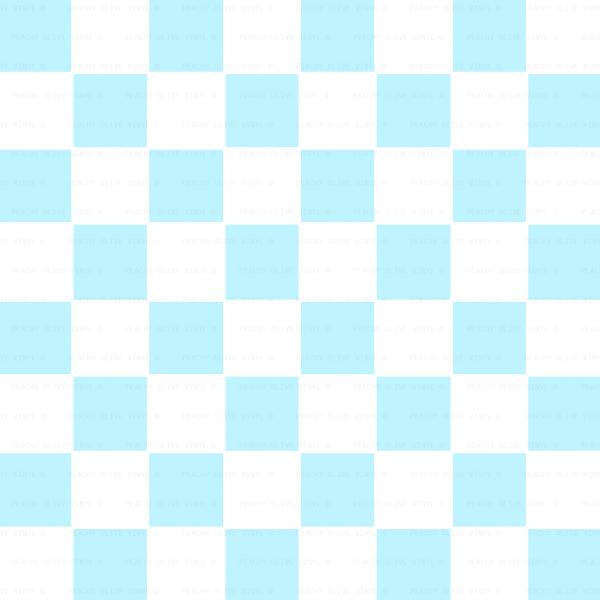 Baby Blue Checkered Vinyl – Peachy Olive Glitters
