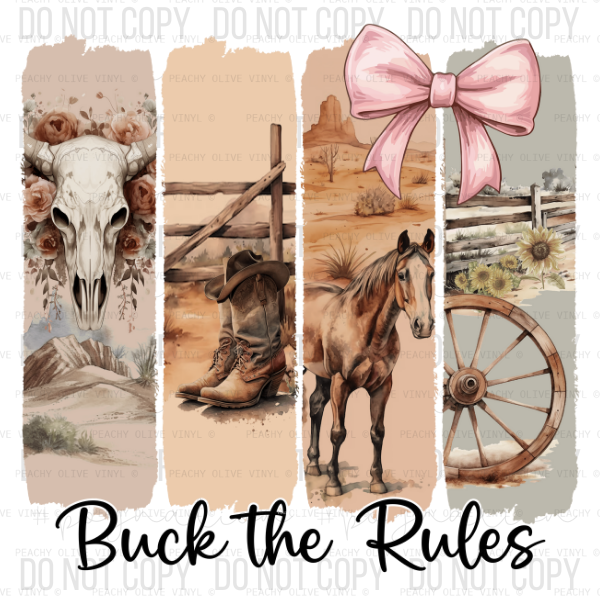 Buck The Rules Decal – Peachy Olive Glitters