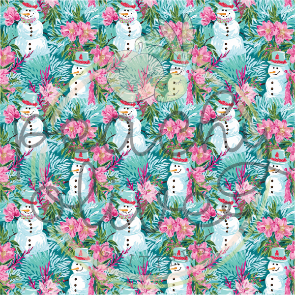 Christmas Hawaii Snowman Vinyl – Peachy Olive Glitters