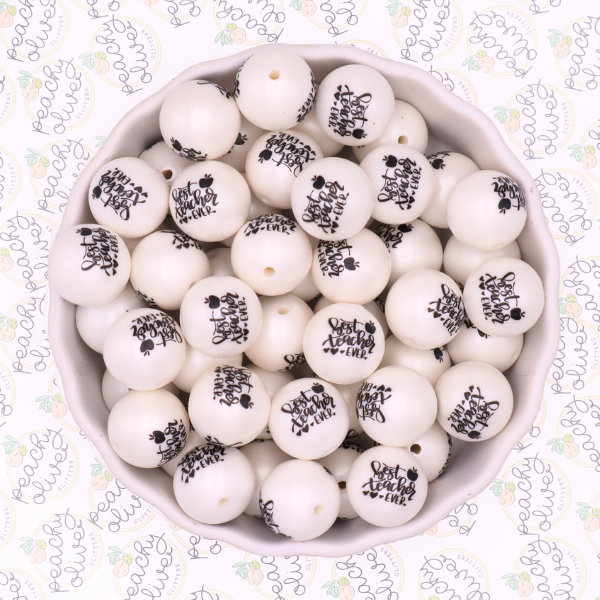 Solid Gumball Bead Set - #33 Best Teacher – Peachy Olive Glitters