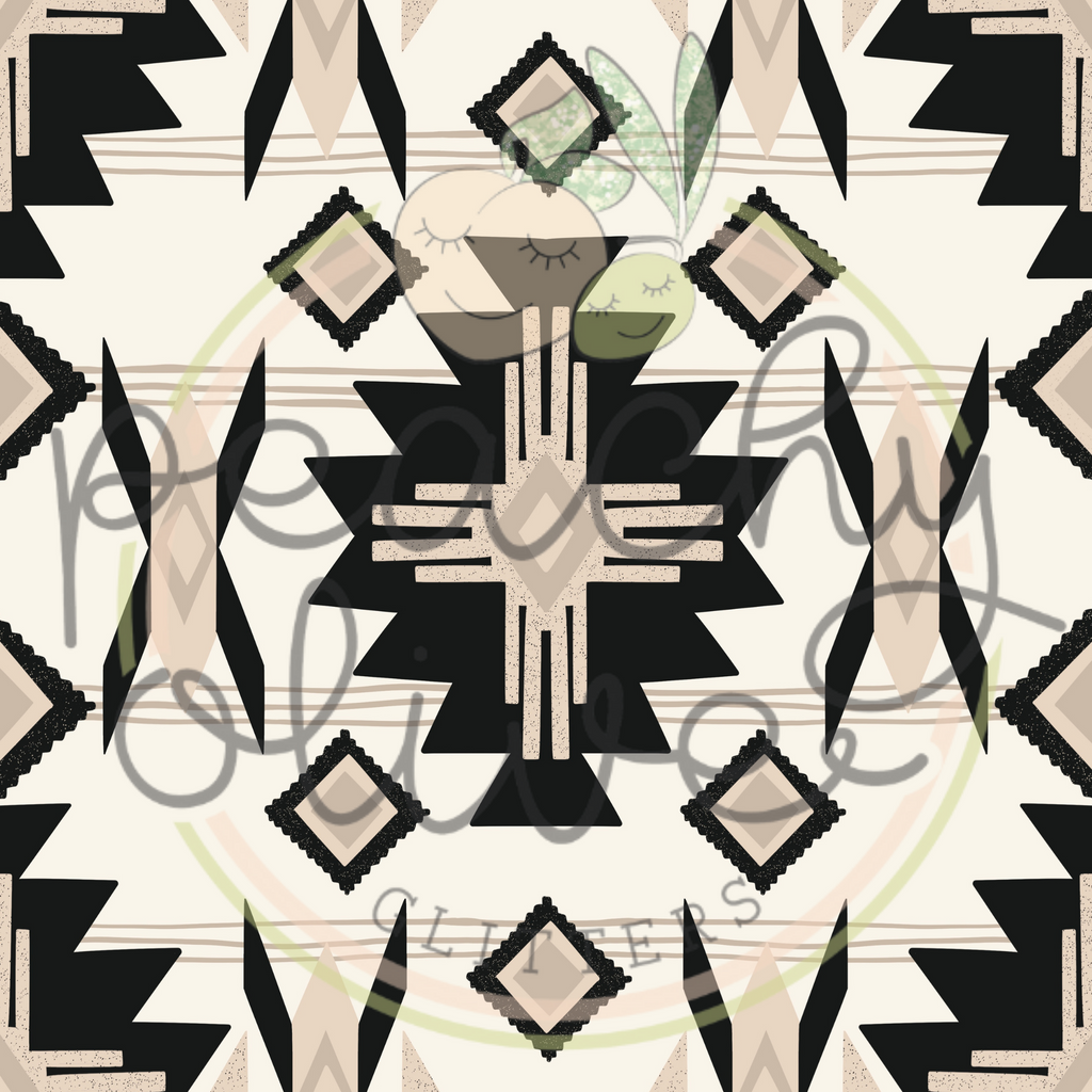 Tan Aztec Vinyl – Peachy Olive Glitters