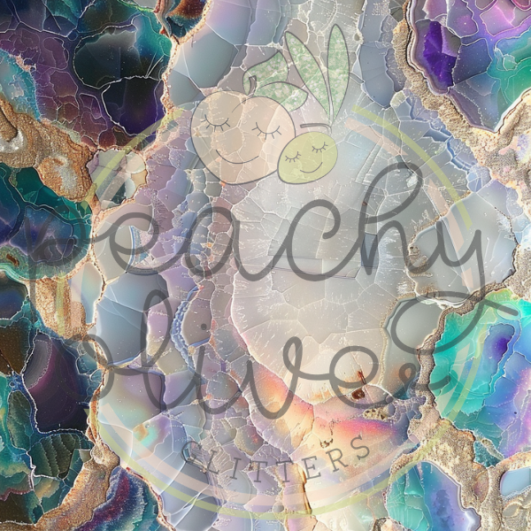 Goth Opal Geode Vinyl – Peachy Olive Glitters