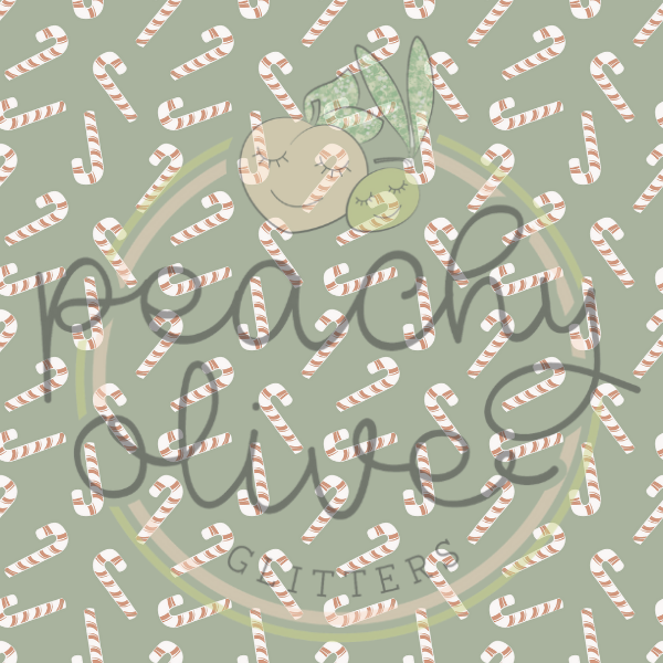 Sage Candy Cane Vinyl – Peachy Olive Glitters