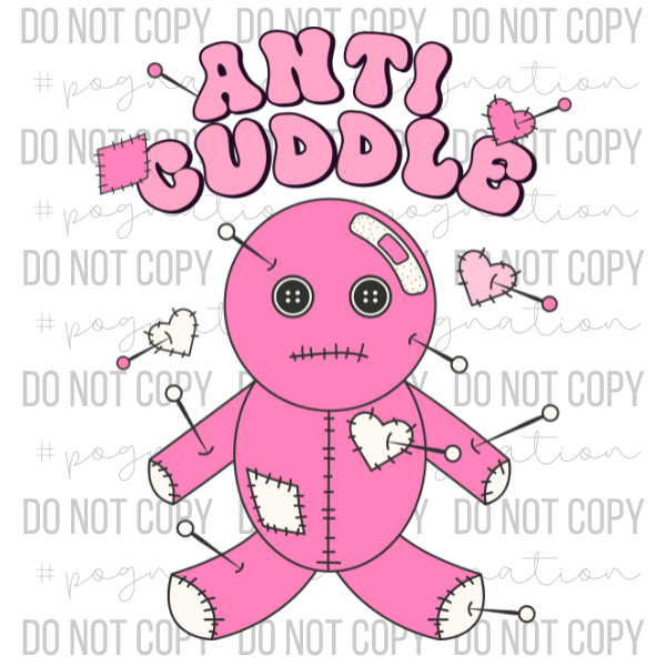 Anti Cuddle Decal – Peachy Olive Glitters
