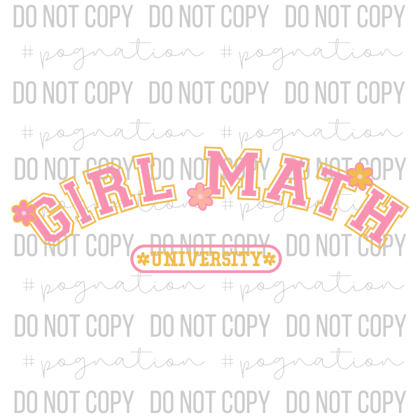 Girl Math Decal – Peachy Olive Glitters