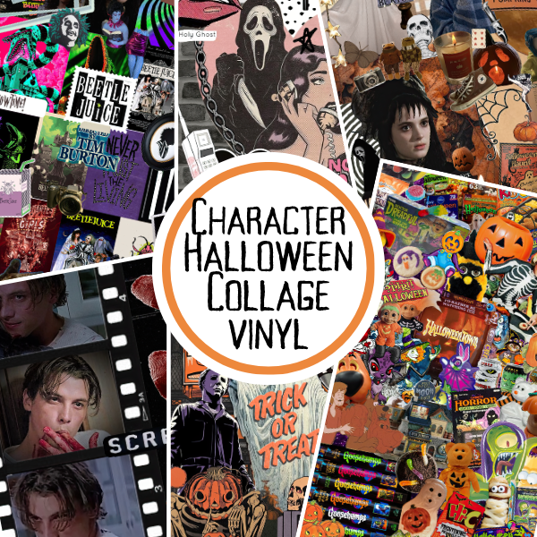 Character Halloween Collage Vinyl – Peachy Olive Glitters