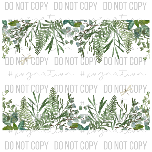 Greenery Border Decal Sheet – Peachy Olive Glitters