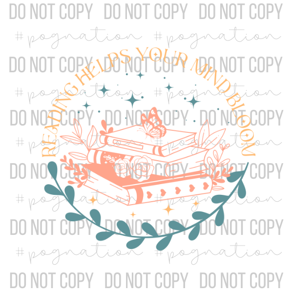 Reading Helps Your Mind Decal – Peachy Olive Glitters