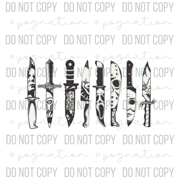 Halloween Knives Decal – Peachy Olive Glitters