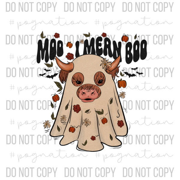 Moo I Mean Boo Decal – Peachy Olive Glitters