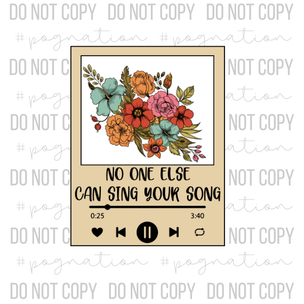 Sing Your Song Decal – Peachy Olive Glitters