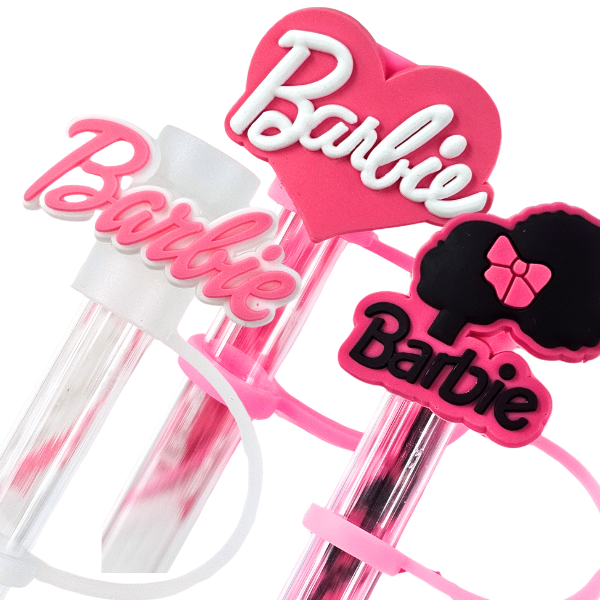 Barbie Straw Toppers – Peachy Olive Glitters
