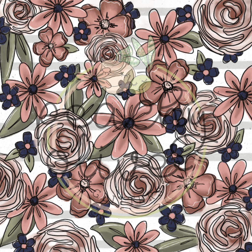 Mauve Flowers Vinyl - 150 – Peachy Olive Glitters