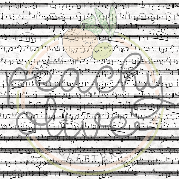 984 - Music Sheet Vinyl – Peachy Olive Glitters