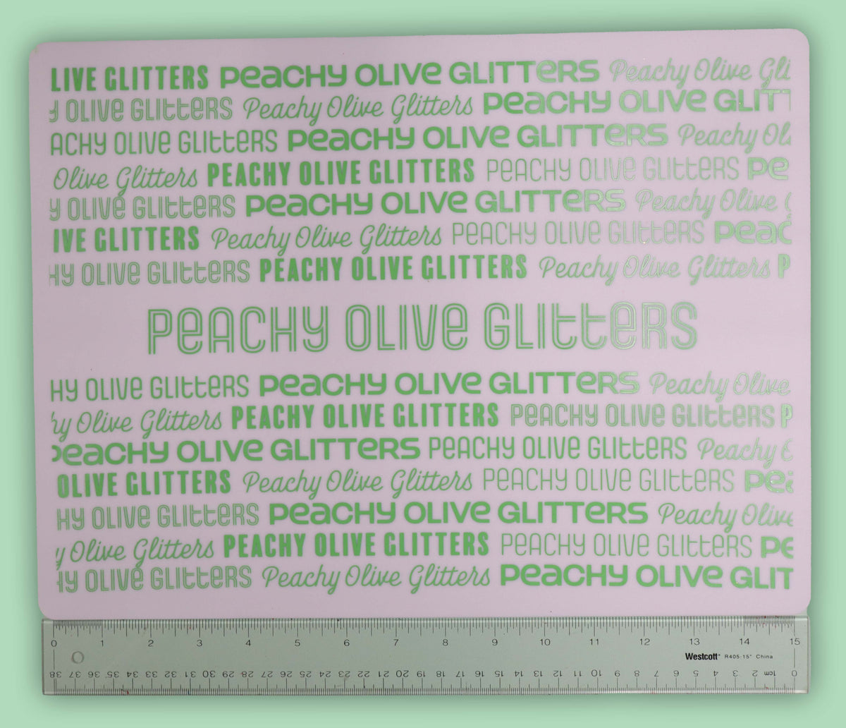POG Silicone Mat – Peachy Olive Glitters