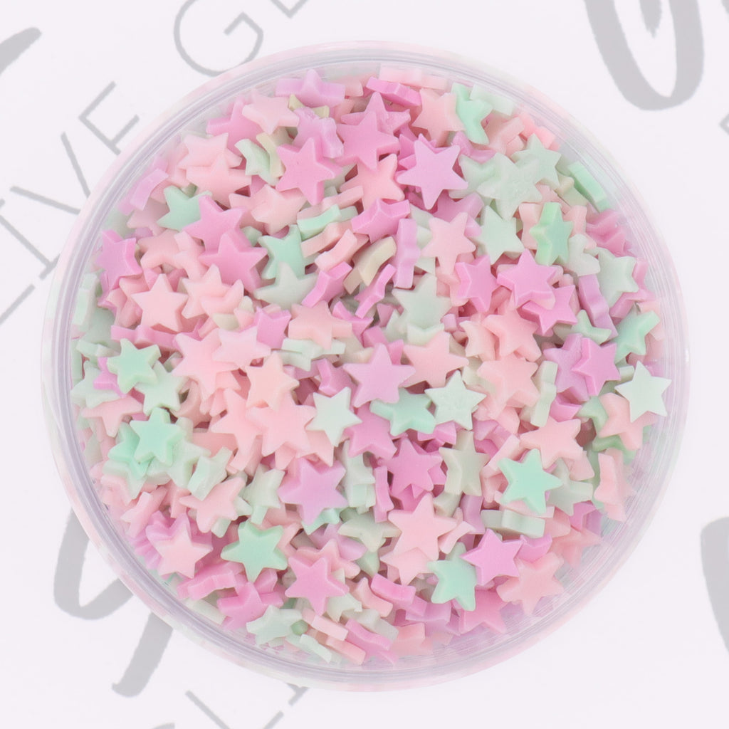 Pastel Star Sprinkles – Peachy Olive Glitters