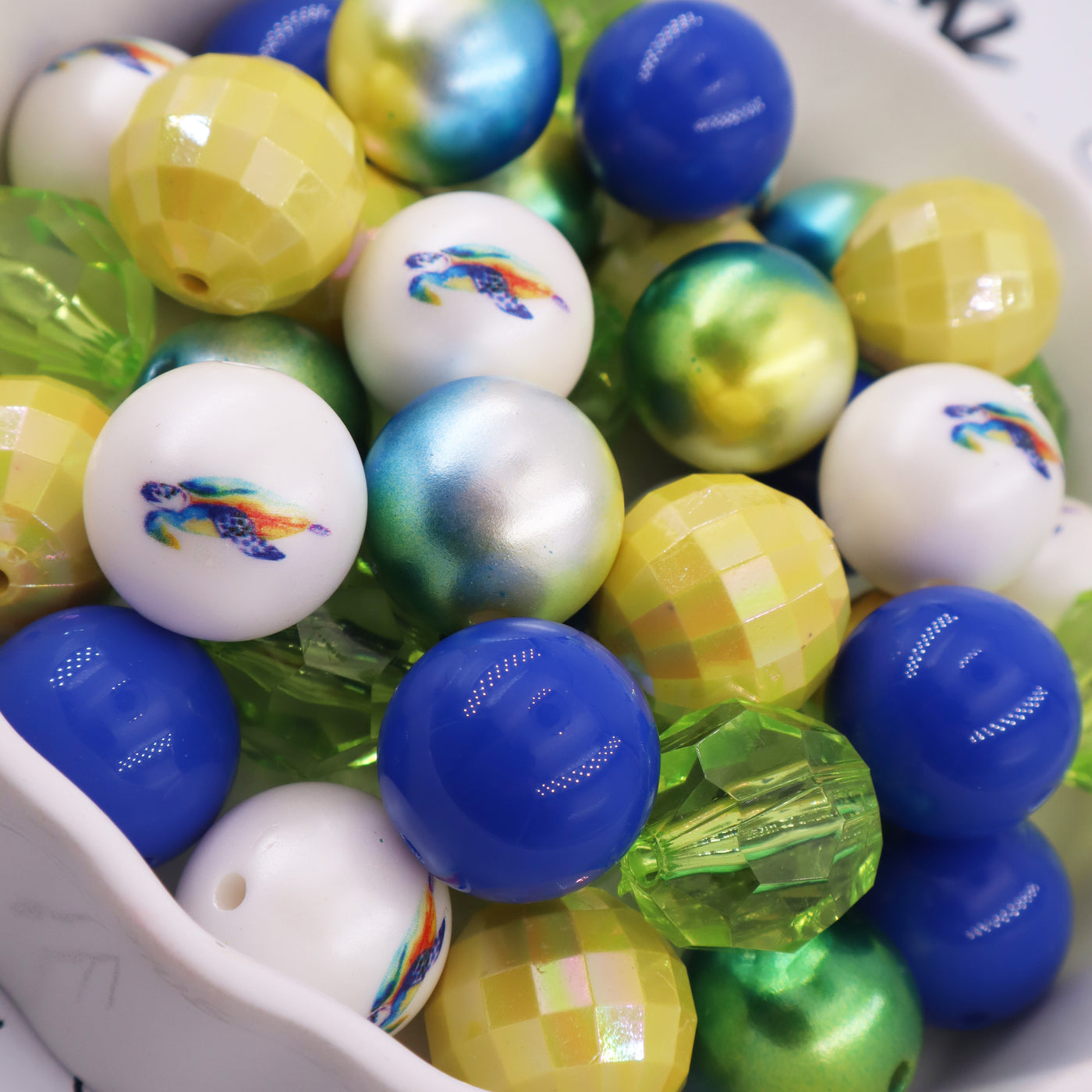 Turtle Gumball Beads- 80 – Peachy Olive Glitters