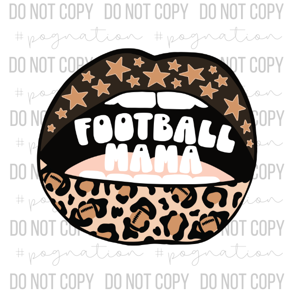 Football Mama Lips Decal - S0243 – Peachy Olive Glitters