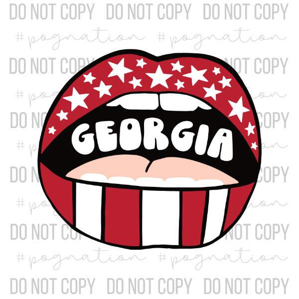 Georgia Lips Decal - S0239 – Peachy Olive Glitters