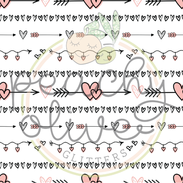 Hearts and Arrows Vinyl – Peachy Olive Glitters