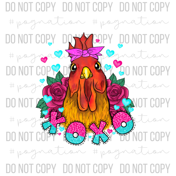 Chicken XOXO – Peachy Olive Glitters