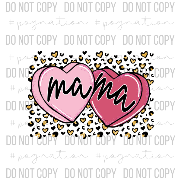 Mama Heart Candies Decal – Peachy Olive Glitters
