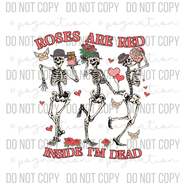Roses Red I'm Dead Decal – Peachy Olive Glitters