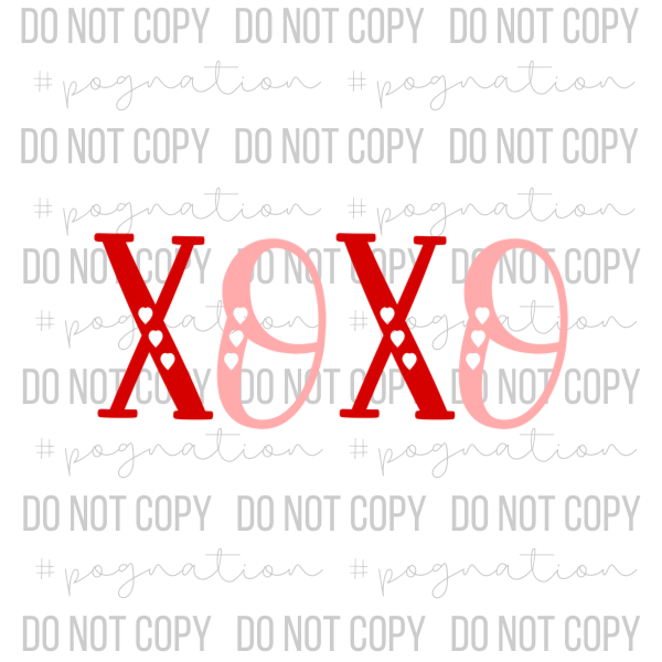 XOXO Decal – Peachy Olive Glitters