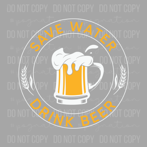 Save Water Drink Beer Decal – Peachy Olive Glitters