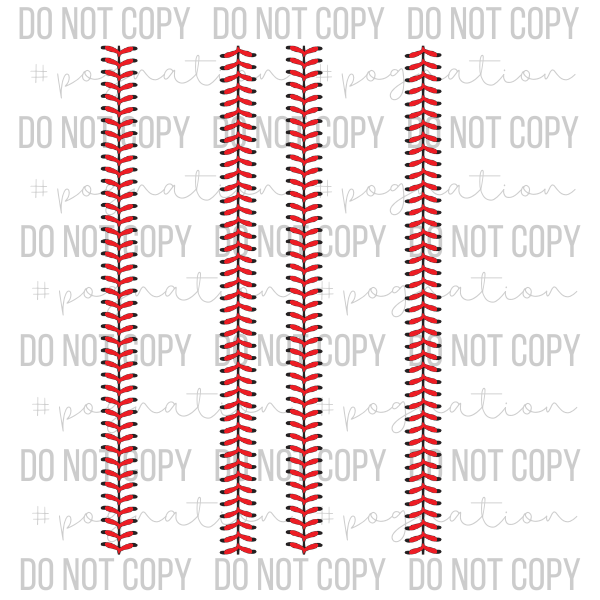Baseball Stitching Decal Sheet – Peachy Olive Glitters