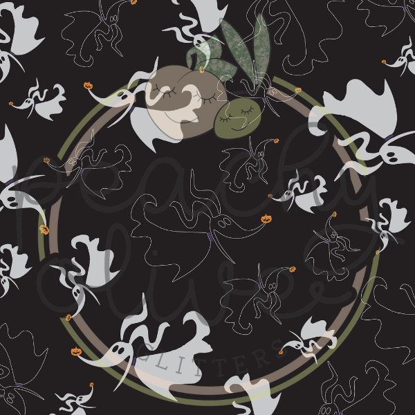 994 - Happy Ghost Dog Vinyl – Peachy Olive Glitters