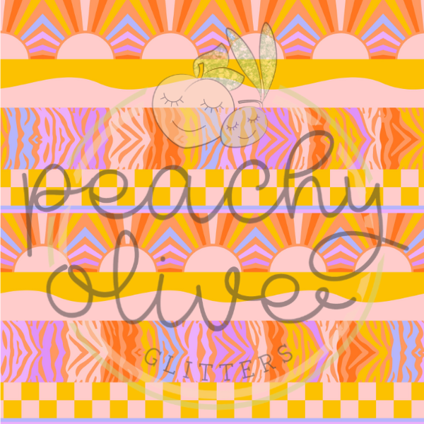 Psychedelic Sunshine Vinyl – Peachy Olive Glitters