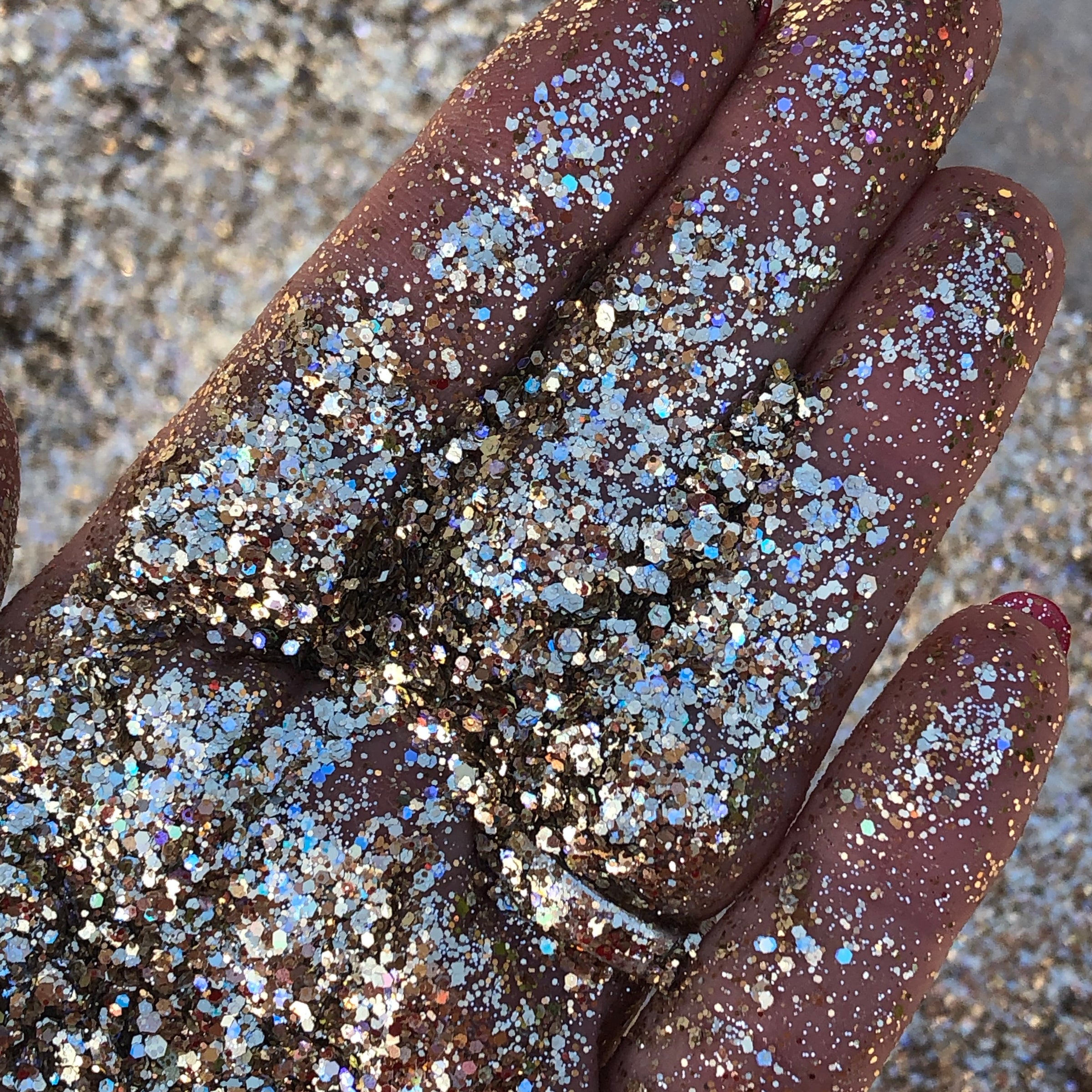 Athena - Custom Mix – Peachy Olive Glitters